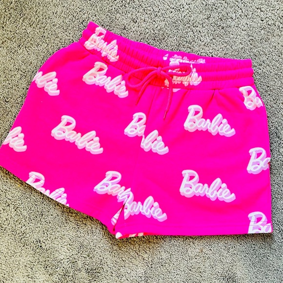 Barbie | Shorts | Last One New Barbie Viral Hot Pink Logo Sweat Shorts ...